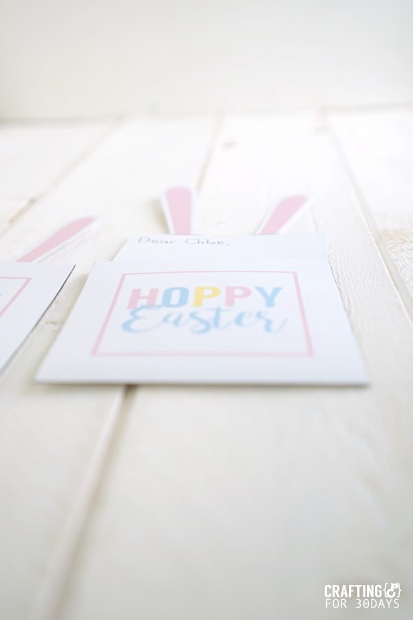 Printable Easter Bunny Note
