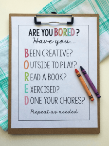 Things to Do When Bored Printable
