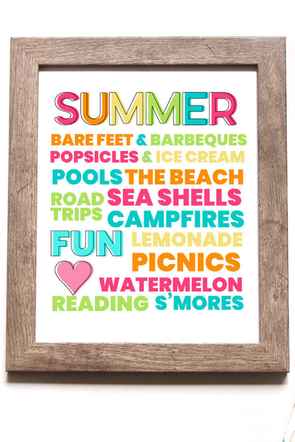 Printable Summer Quote