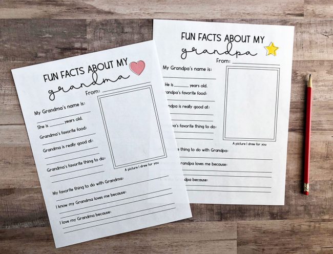 Printables for Grandparents Day