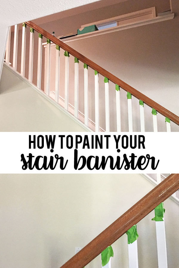 How to Paint Your Stair Railing and Banister Black from 30daysblog