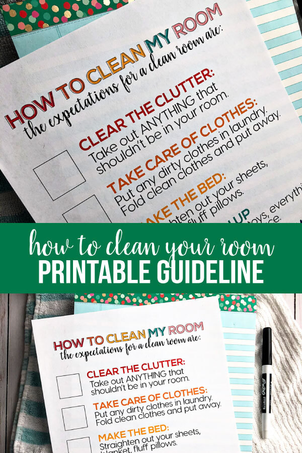 How to Clean Your Room Printable