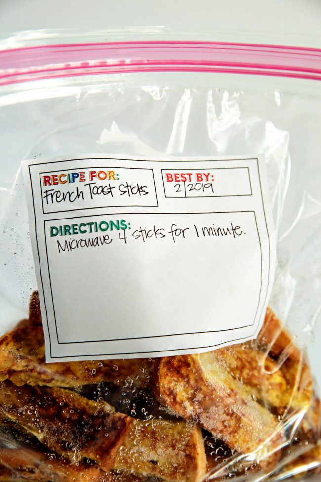 Printable Freezer Meal Inventory