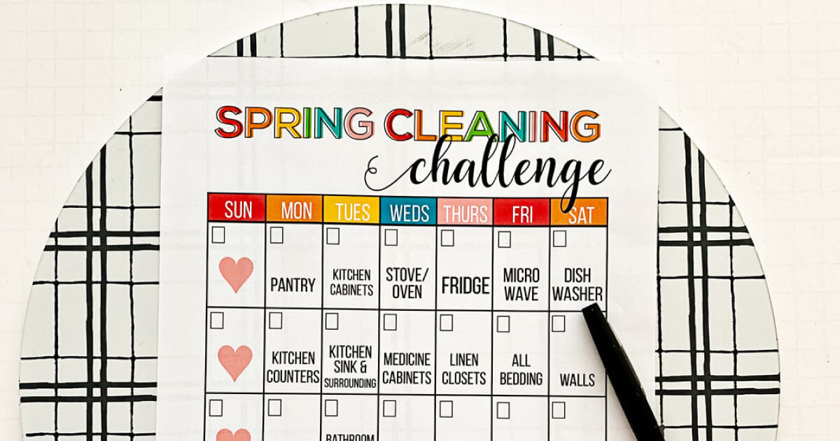 Spring Cleaning Checklist Challenge | 30 Days Blog