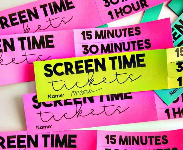 Screen Time for Kids with Printable from 30daysblog