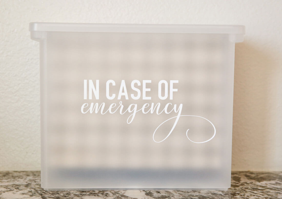 Emergency Box with Cricut Explore Air 2 | Project from 30daysblog