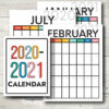 2020-2021 Printable Calendar from Thirty. Handmade Days