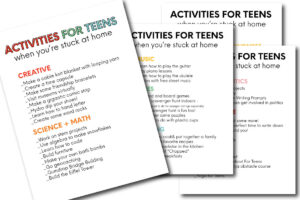 Fun Activities for Teens from Thirty Handmade Days