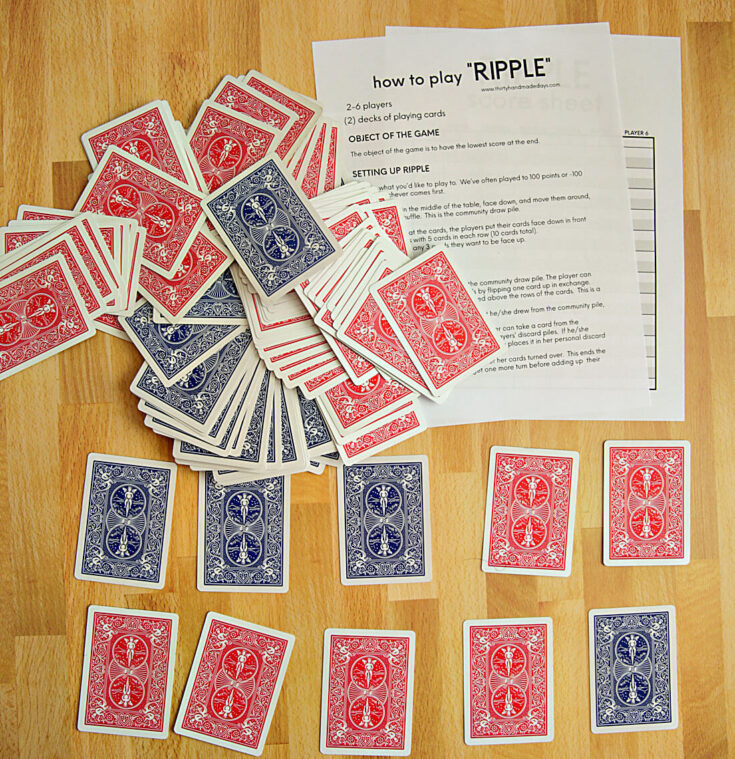 Card Games to Play: Ripple from Thirty Handmade Days