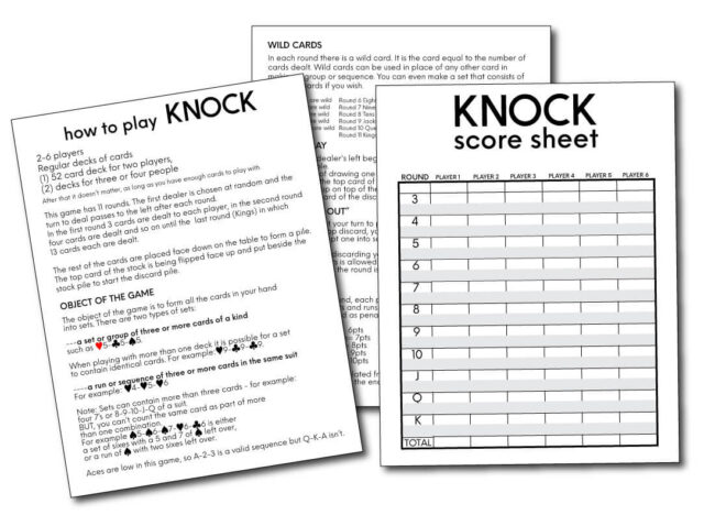 How to Play Card Games: KNOCK from 30daysblog
