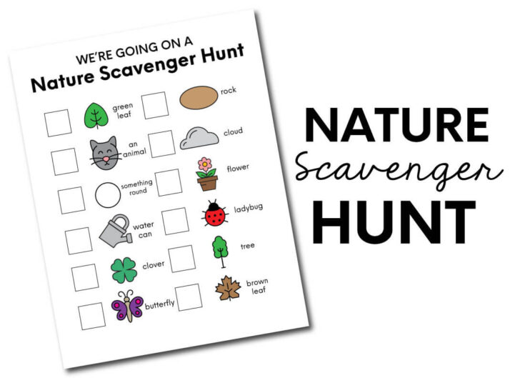 Printable Nature Scavenger Hunt from Thirty Handmade Days