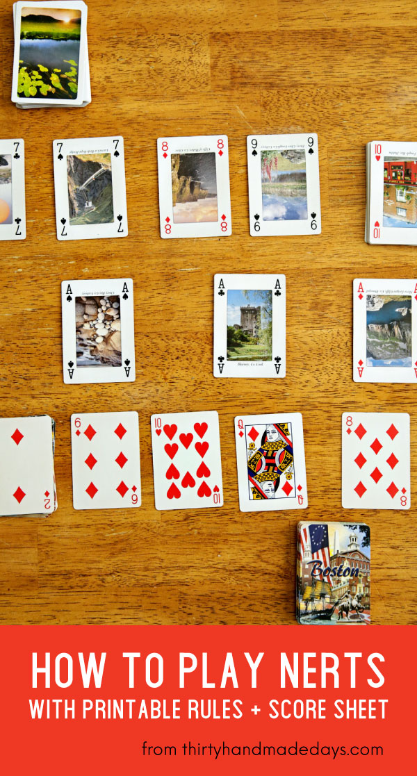 2 Player Card Games: Nerts from Thirty Handmade Days