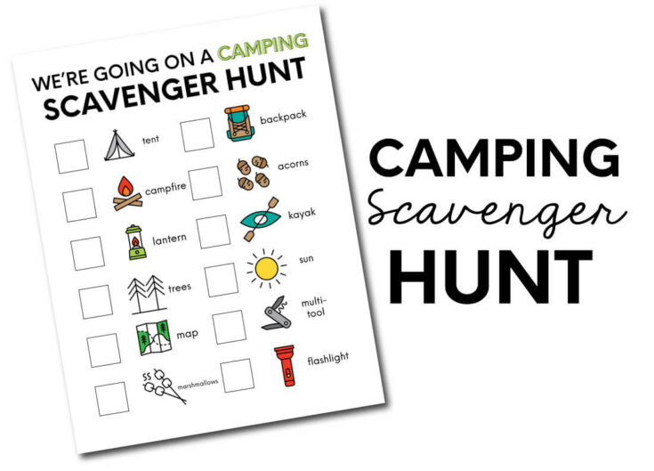 Camping Scavenger Hunt from Thirty Handmade Days