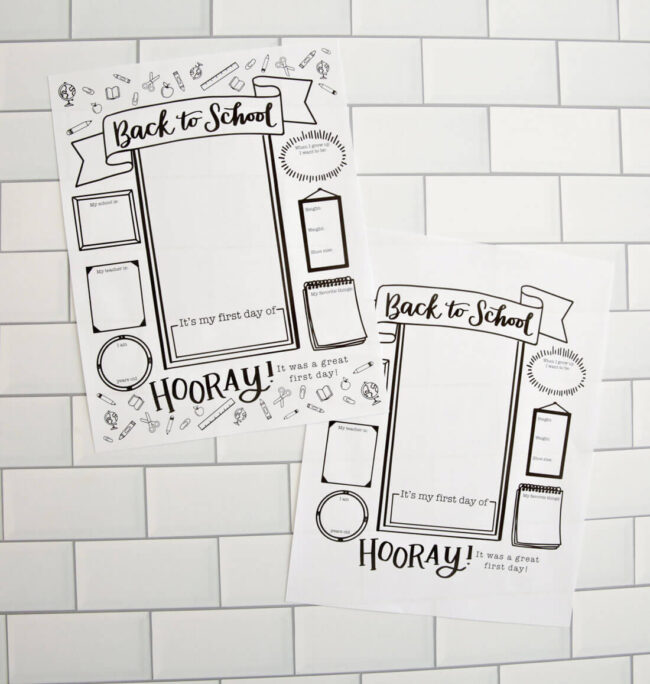 Back to School Coloring Pages from Thirty Handmade Days