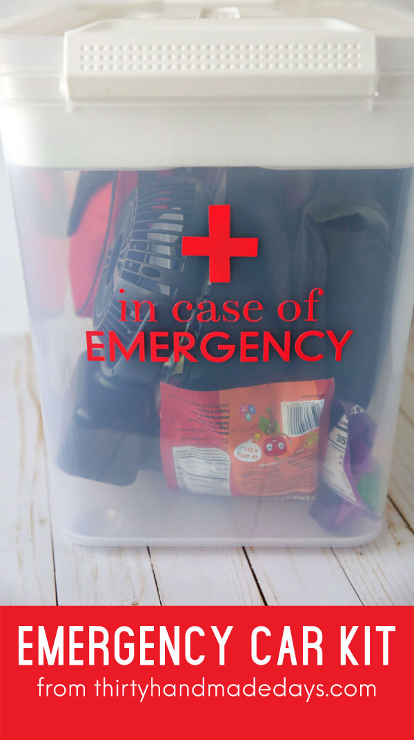 Car Emergency Kit and Checklist from Thirty Handmade Days