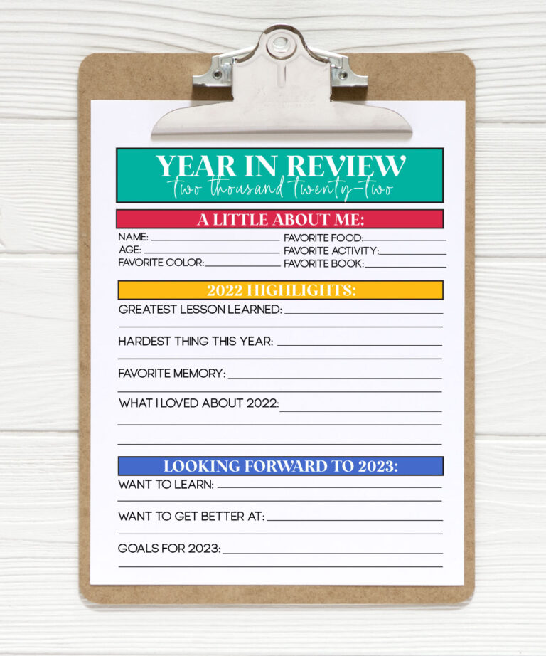 New Year Resolution for Kids 2021-2022 from 30daysblog